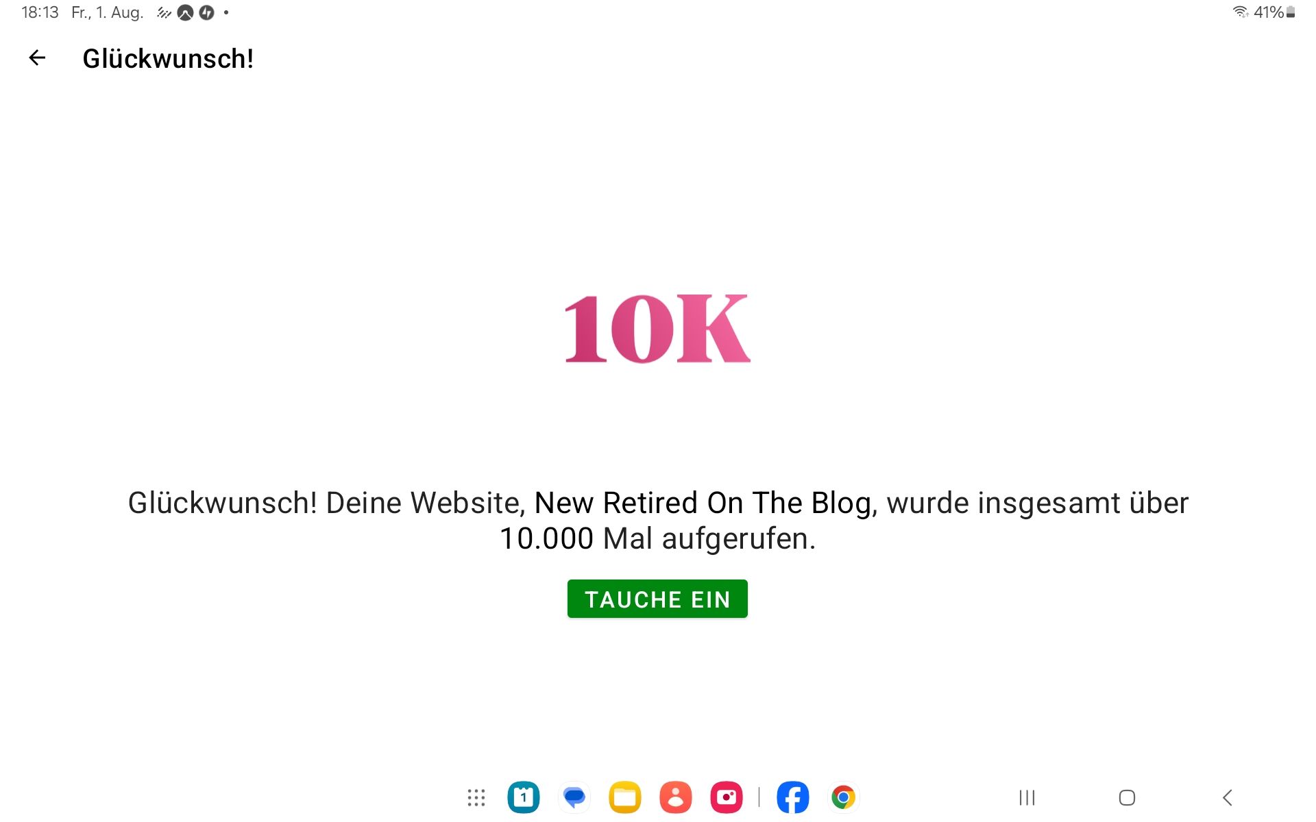 Zehntausend (10 K) – New Retired On The Blog